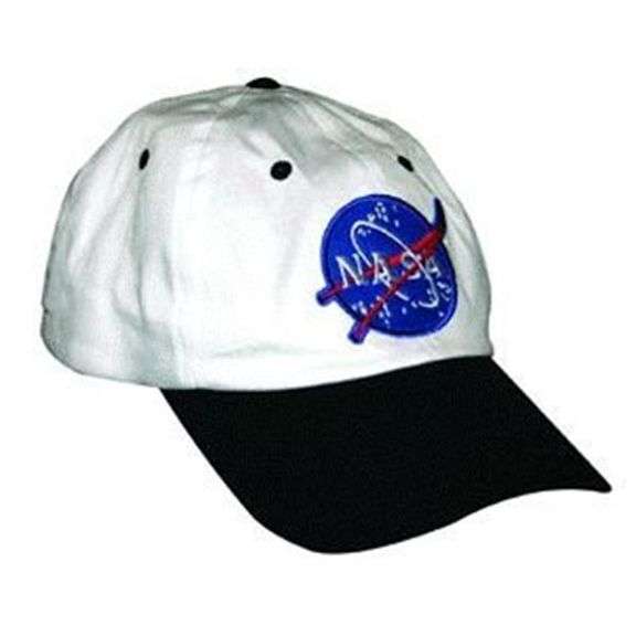NASA Child Hat Astronaut Pilot Baseball Cap, White, Black - Dutch Goat
