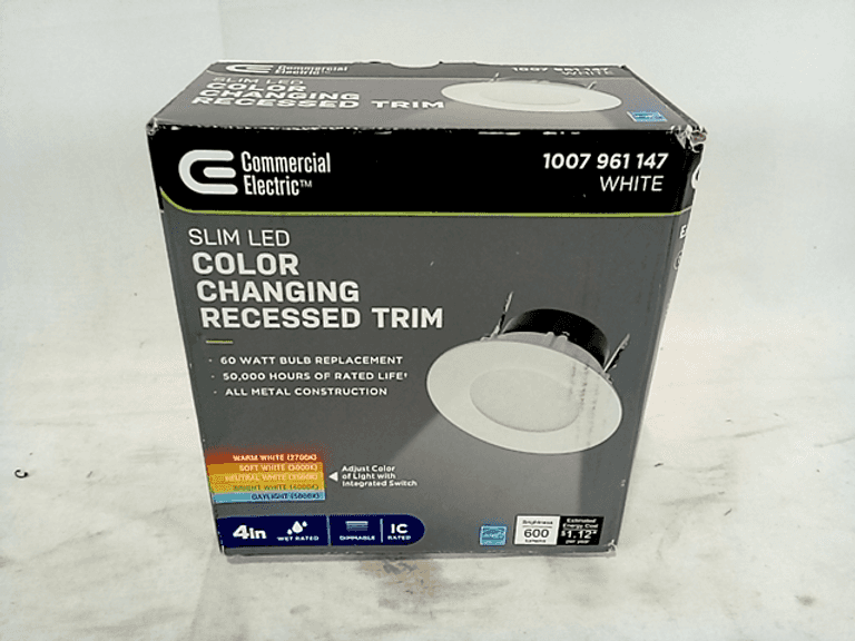 Commercial Electric Integrated LED 4-inch Retro Fit Selectable Color ...