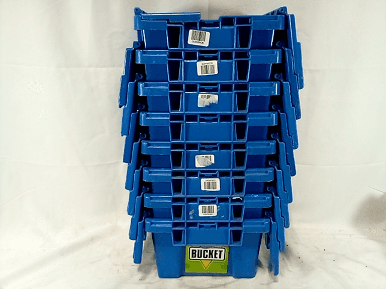 Lot of 8 - Bukoos Stackable Storage Bucket with Lids - Dutch Goat