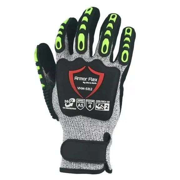 Glove Safe Armor Flex VHM-5312 Impact Level 4 Glove, Cut A5 2-Pair ...