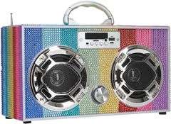 Wireless Express - Mini Boombox with LED Speakers Retro Bluetooth ...
