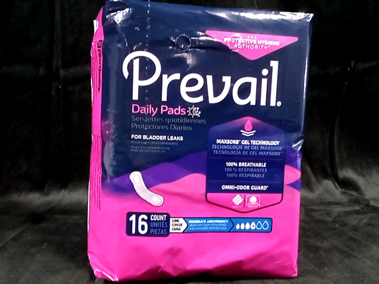 Lot of 2 - Prevail Bladder Control Daily Pads, 16 Count, Multi-Color ...