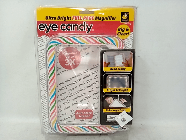 Eye Candy Ultra-Bright Full-Page Magnifier, As Seen On TV, Magnifies Up ...