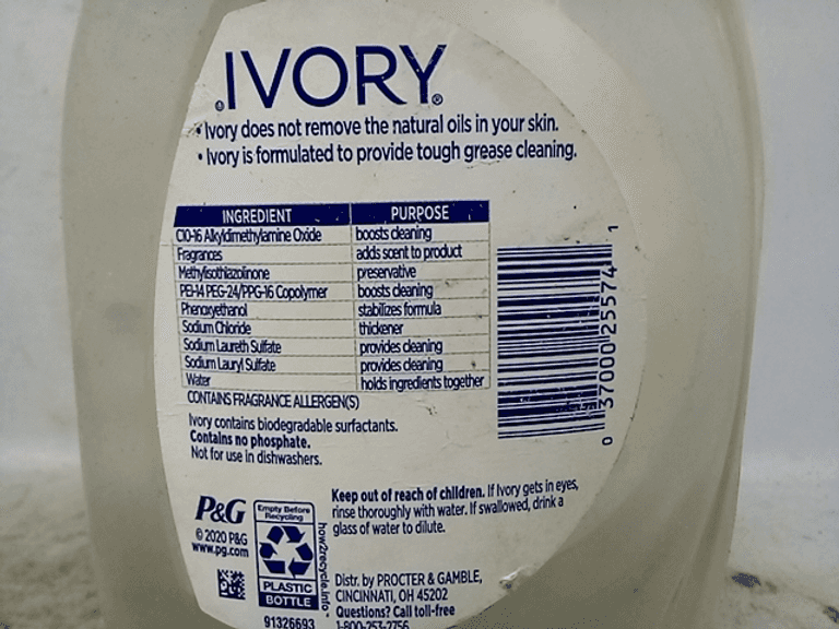 Lot of 2 - Ivory Concentrated Dishwashing Liquid, 2 Bottle/24oz (709mL ...