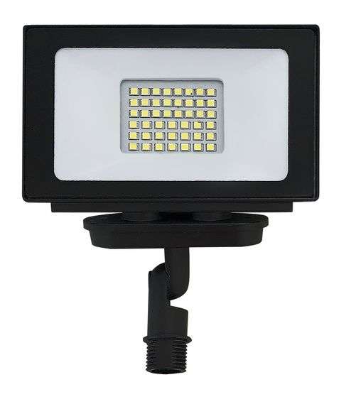 ASD LED Slim Floodlight w/ Arm, 30W 5000K Bronze Finish - Dutch Goat