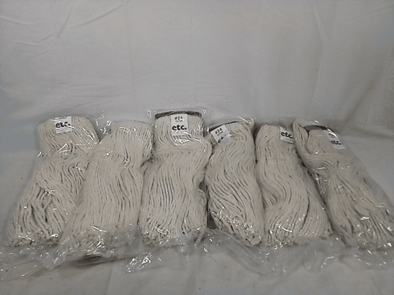 Lot of 6 - #24 Cotton Etc. Mop Heads - Dutch Goat