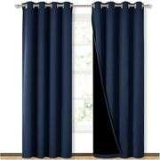 Studio 1012 Austin Blackout Window Panel Pair, Navy - 38"x84" - Dutch Goat