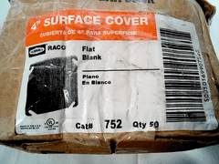Hubbell Raco 752 4" Surface Electrical Box Cover, Flat Blank, 50-Pack ...