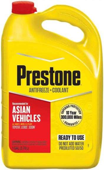 Preston, Asian Vehicles Antifreeze+Coolant, 1 Gallon, Red, Yellow ...