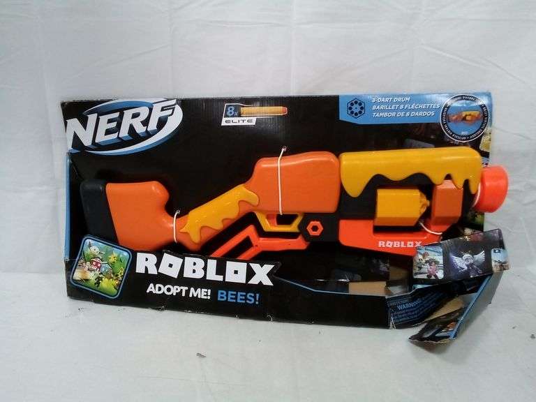 Nerf, Roblox Adopt Me!: Bees! 8 Dart Drum Blaster Gun, Multi-Color ...