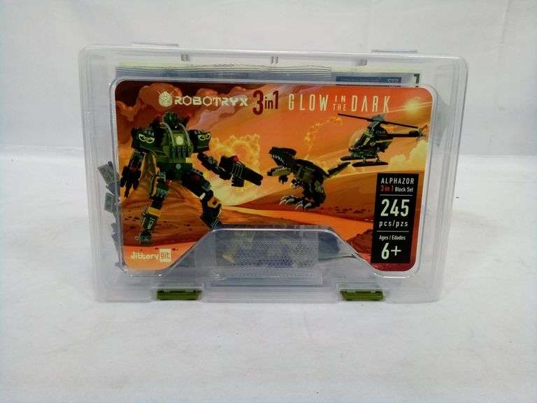 JitteryGit Robotryx 3-in-1 Glow In The Dark Alphazor Heroes Squad Block ...