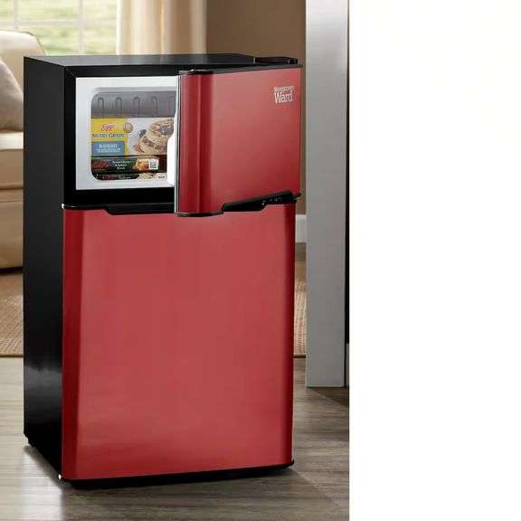 Montgomery Ward 3.2 Cu. Ft. Red Stainless Steel Refrigerator - Dutch Goat