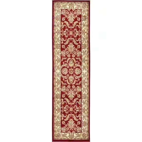 Unique Loom Classic Agra Runner Rug, Red 2'7