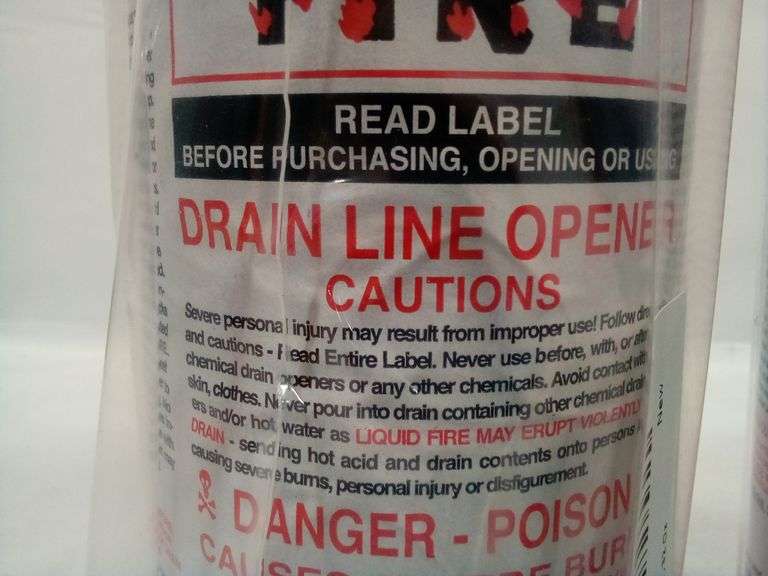 Amazing, Liquid Fire Pipe & Drain Opener Hair Clog Remover, 32 Oz, 1 ...