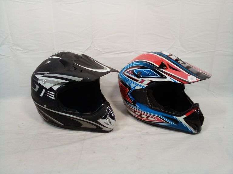 Assortment of 2 - Adult Full Face Motocross Helmets - Dutch Goat