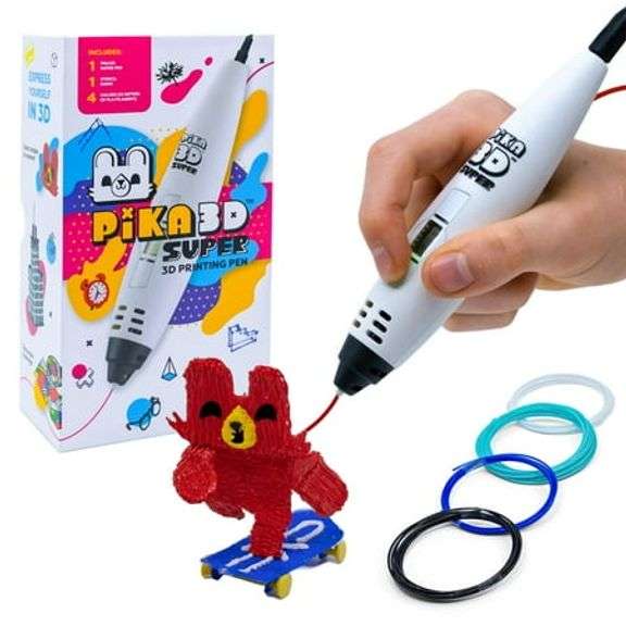 Pika 3D Super 3D Printing Pen, 4 Colors of PLA Filament Refill with ...