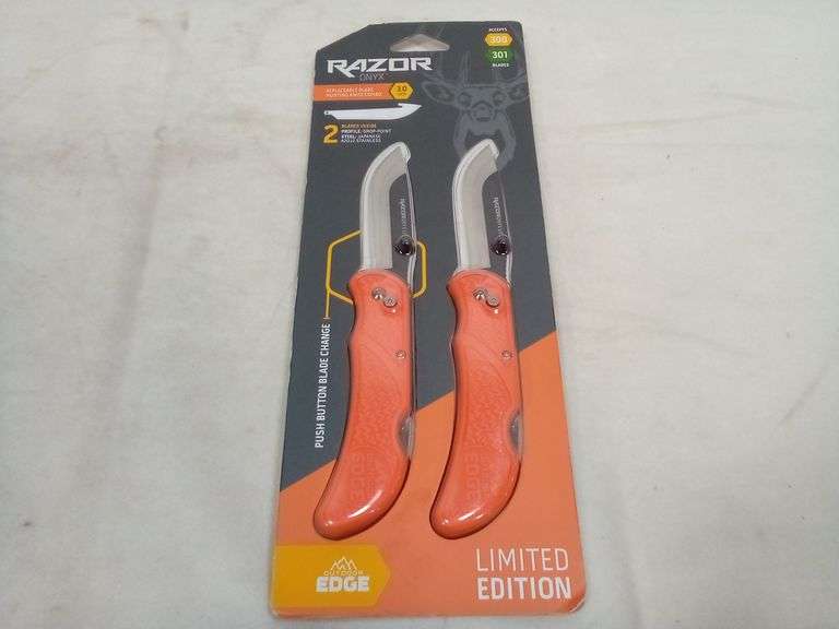 Outdoor Edge Razor Onyx Replaceable Blade Folding Hunting Knife Combo ...