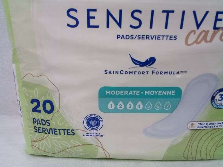Lot Of 2, Tena Intimates, Sensitive Care Moderate Regular Incontinence ...