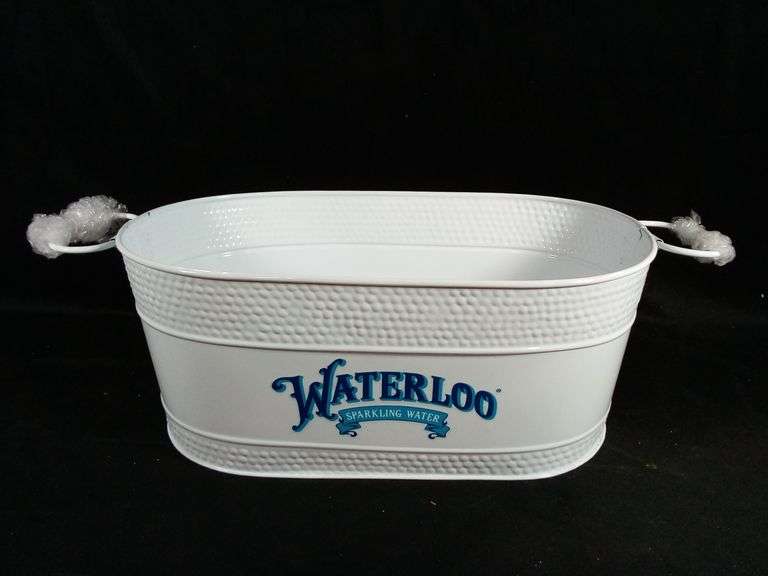 BREKX Colt White Hammered Stainless Steel Ice Bucket with Handles ...