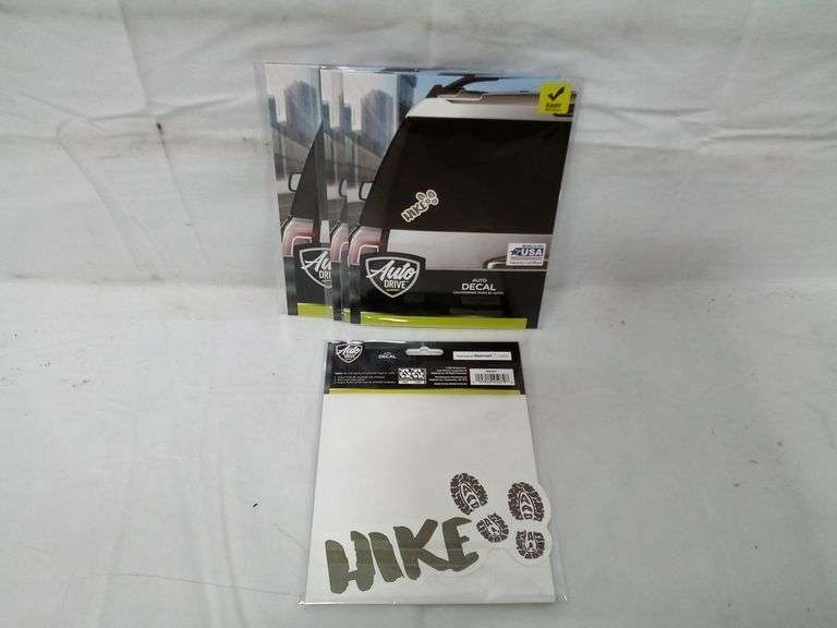 Lot of 4 - Auto Drive Hike with Boot Prints Vinyl Automotive Decals ...