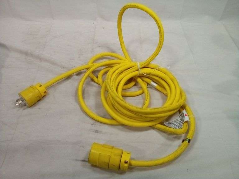 L6-20P, Grounded Outdoor Extension Power Cord, Yellow - Dutch Goat