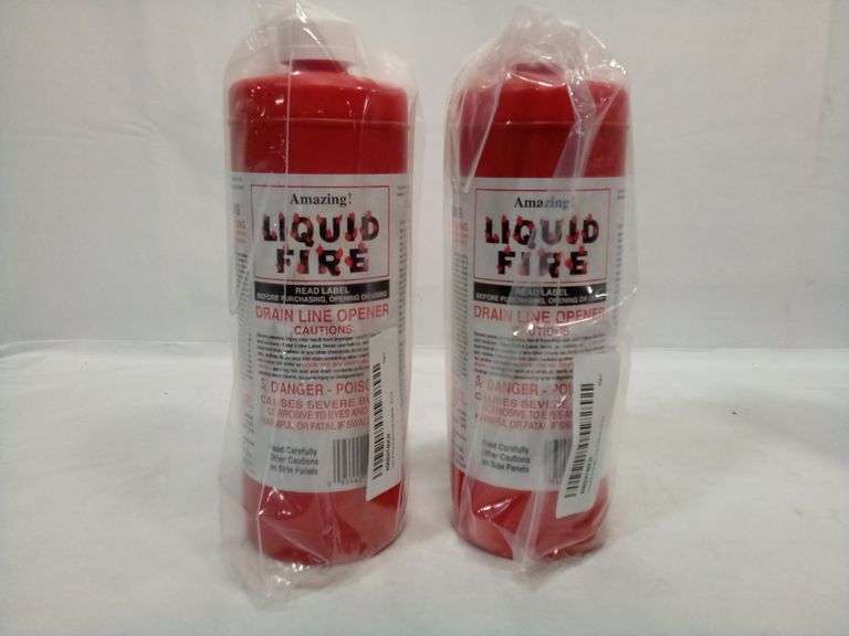Amazing, Liquid Fire Pipe & Drain Opener Hair Clog Remover, 32 Oz, 1 ...