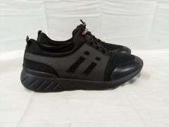 VTKix, Men's Leather Sneakers, Size 6.5, Black - Dutch Goat