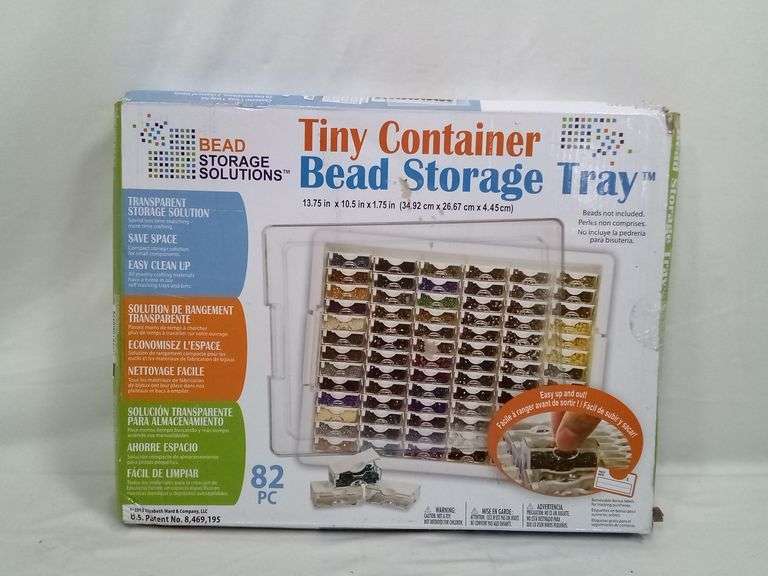 Elizabeth Ward, Bead Storage Tray, 82 Piece Solution, 13¾” x 10½” x 2 ...