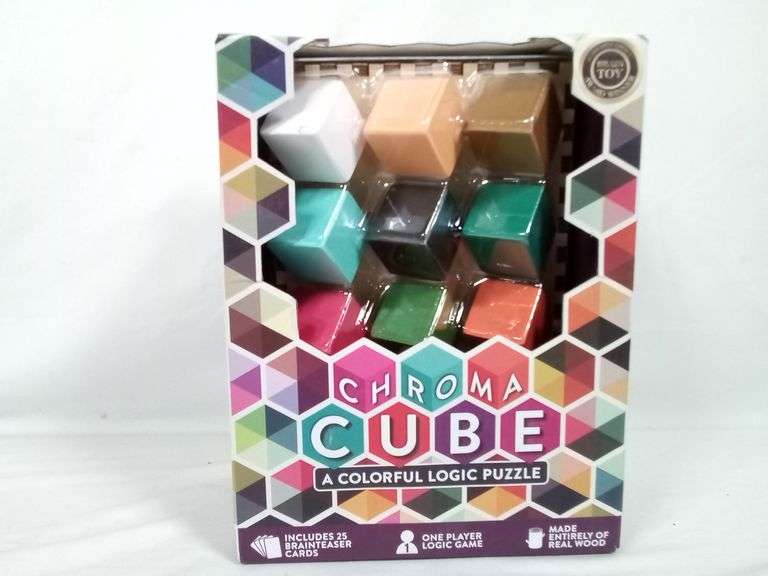 Project Genius, Chroma Cube, Colorful Logic Puzzle With 25 Puzzle Cards - Dutch Goat