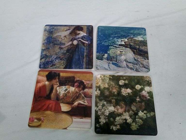 Set of 4 Smithsonian American Art Museum Impressionist Coasters - Dutch ...