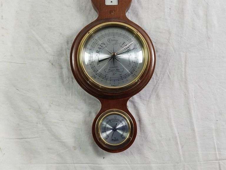 Howard Miller Clock Co. Wood Barometer Thermometer Hygrometer - 612-712 ...