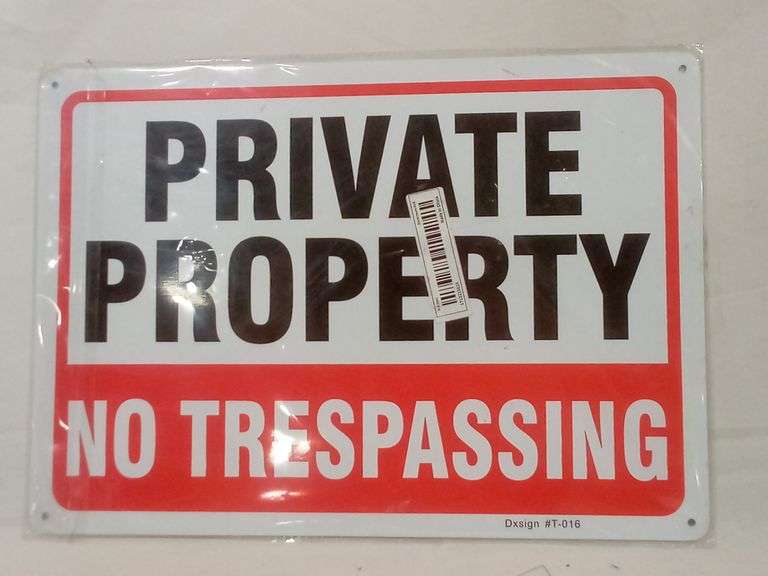 'Private Property No Trespassing' Aluminium Sign Boards - Dutch Goat