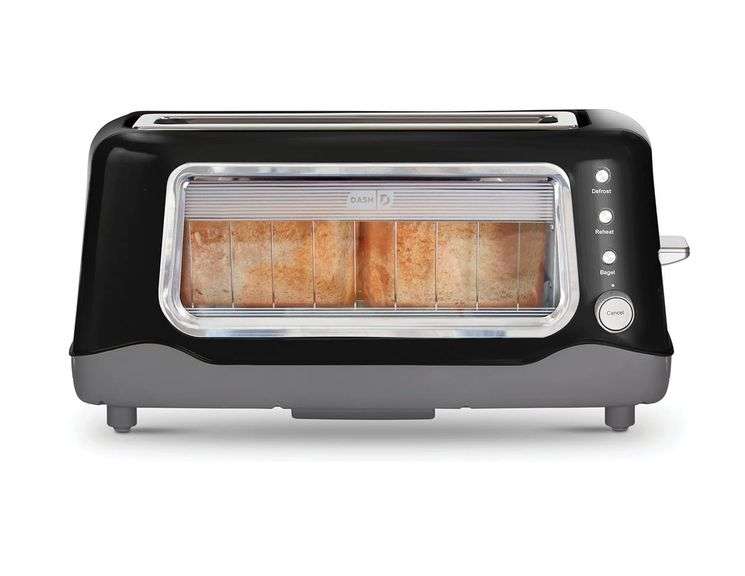 Dash Clear View Long Slice Toaster – 7 Level Browning Control 1100W ...