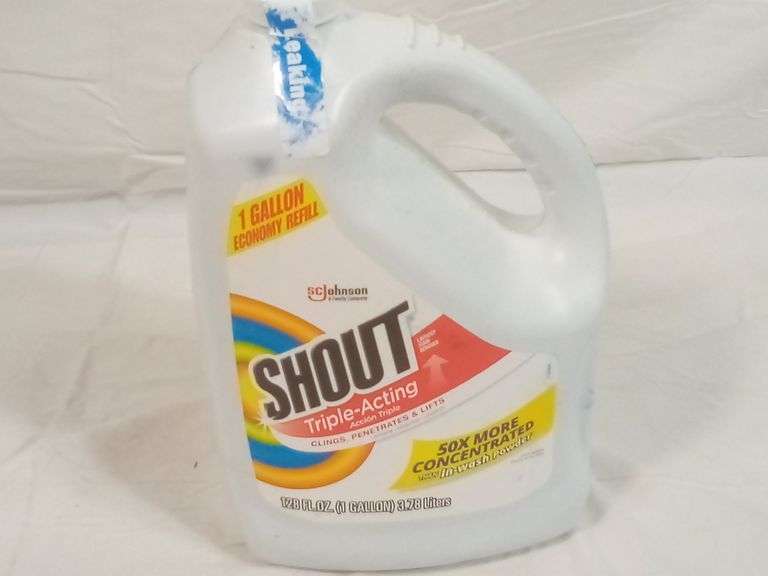 Shout Triple-Acting Laundry Stain Remover – 128 fl oz (1 Gallon ...