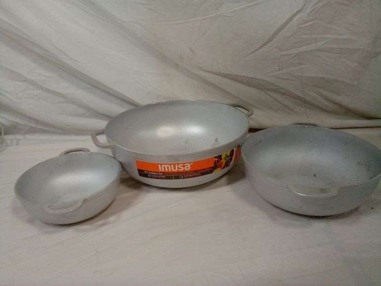 IMUSA, 3 Piece Traditional Caldero Set With Glass Lid - Dutch Goat