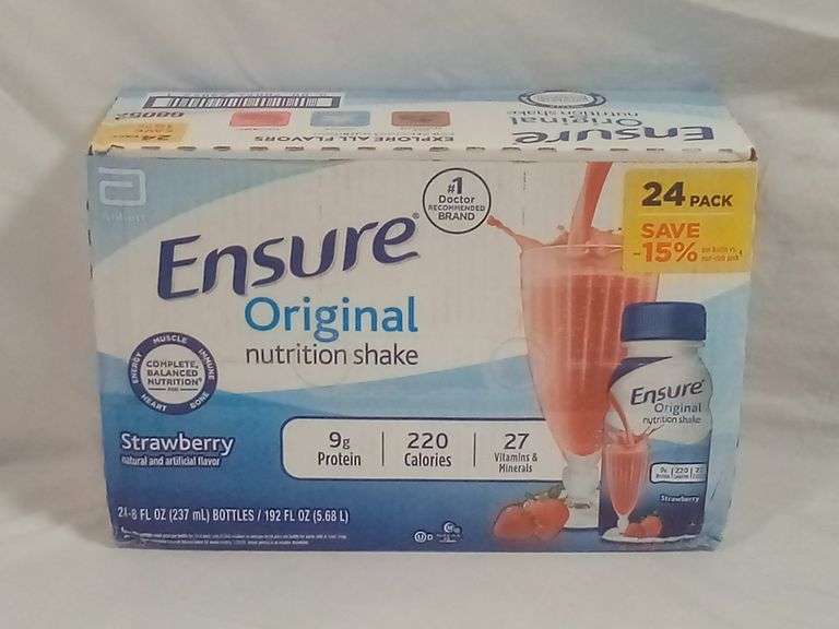 Ensure Original Strawberry Nutrition Shake – 8 fl oz each 24 Bottles ...