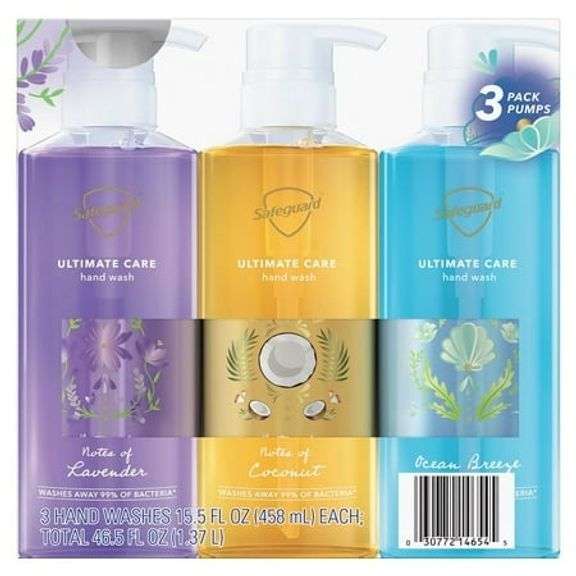Safeguard, Ultimate Care Hand Wash Variety Pack, 15.5 Fl Oz, 3 Pack ...