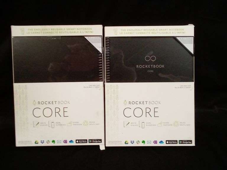 Rocketbook, Core Smart Spiral Notebook, Dot Grid And Lined Pages, Black ...