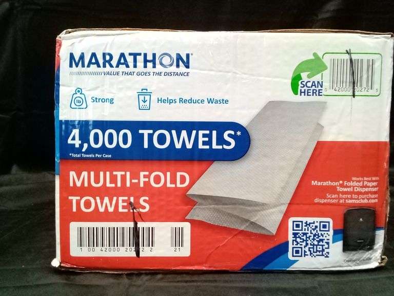 Marathon, Multifold 1 Ply Paper Towels, White, 16 Pack, 4000 Count ...