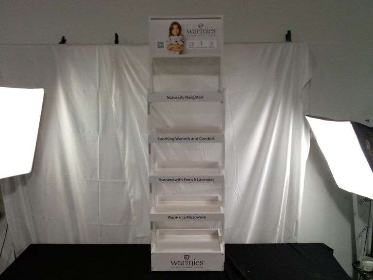 Warmies Microwave plush Toy 5 tier Display Case - White 71" x 17 ...