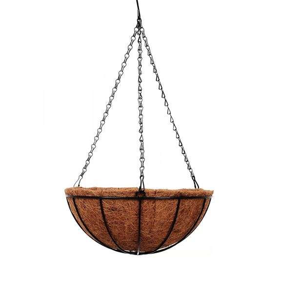 ArtFamy Metal Wire Hanging Basket with Coco Liner - Dutch Goat