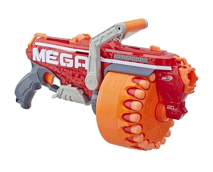 NErf Megalodon N-Strike Mega Toy Blaster with Mega Whistler Darts ...
