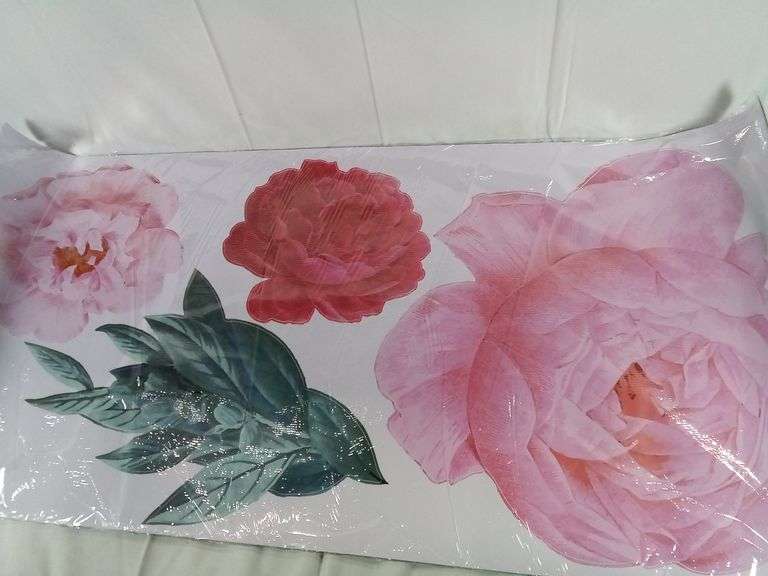 Walplus, Elegant Oversized 9-Piece Blush Pink Peonies Removable Art ...