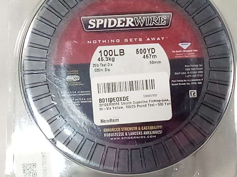 SpiderWire Stealth Superline Hi-Vis Yellow Fishing Line, .50mm 100lb ...