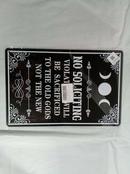 Assortment Of Gothic Metal Tin Sign/Posters, 2 Pieces, Black, White ...