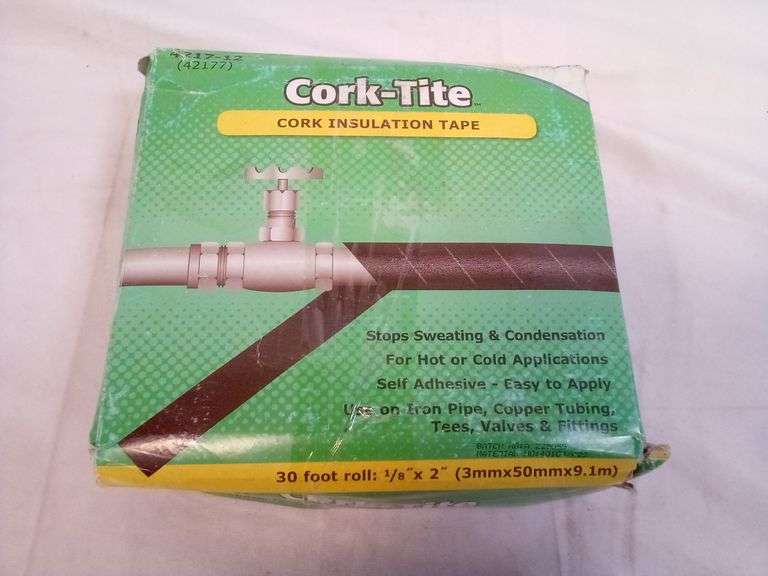 Nu-Calgon Cork-Tite 4217-12 Cork Insulation Tape, 1/8"x2" 30' Roll ...