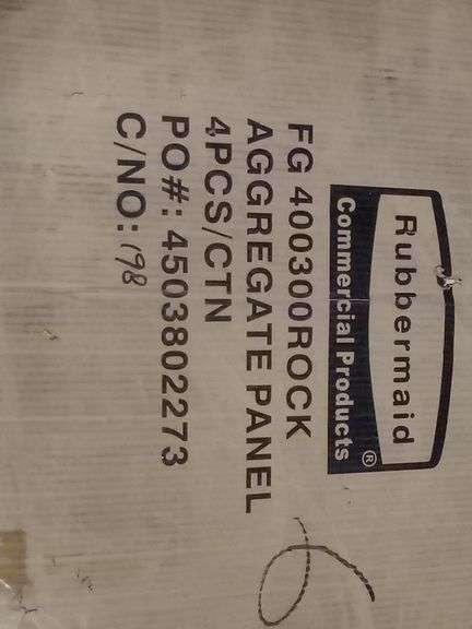 Rubbermaid 400300ROCK, River Rock Aggregate Panel, Case Of 4, Natural ...