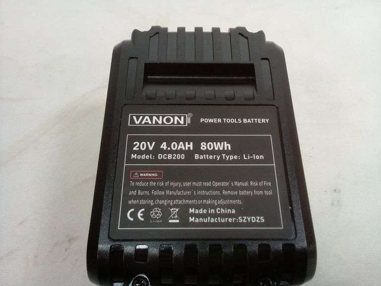 Vanon Lithium Ion Power Tool Battery, DCB200 20V 4.0AH 80Wh - Dutch Goat