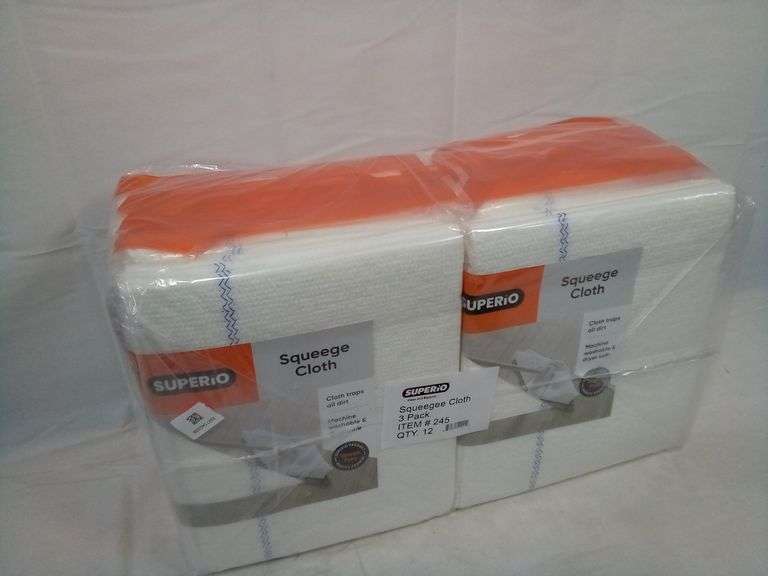 Superio Squeegee Cloth, 3-Pack (Qty: 12) White - Dutch Goat