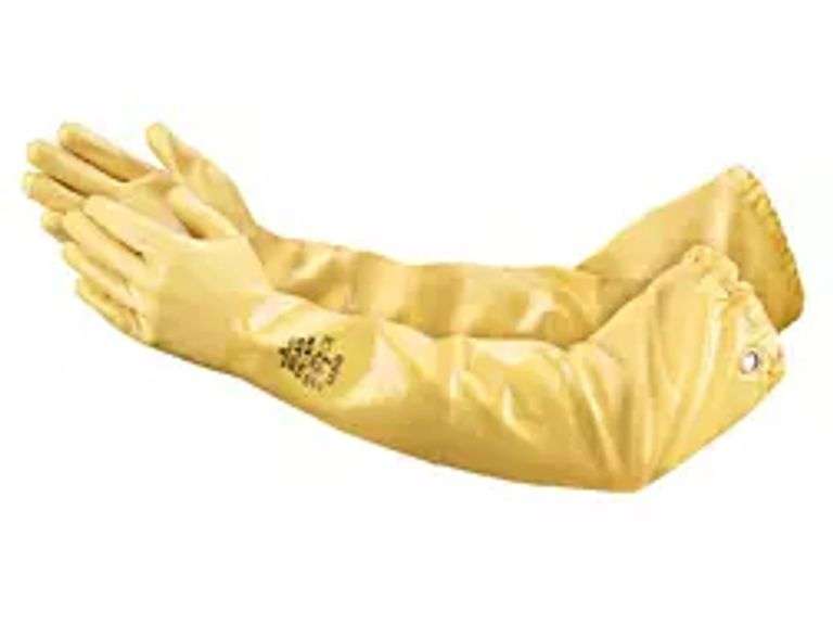 Lot of 12 - Showa Chem Resistant Gloves, 772 - 8/M - Dutch Goat